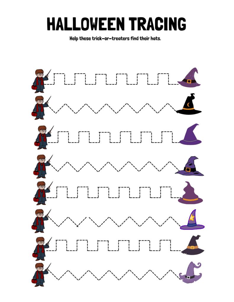 Trace Dotted Line Worksheet For Nursery - YourPatron