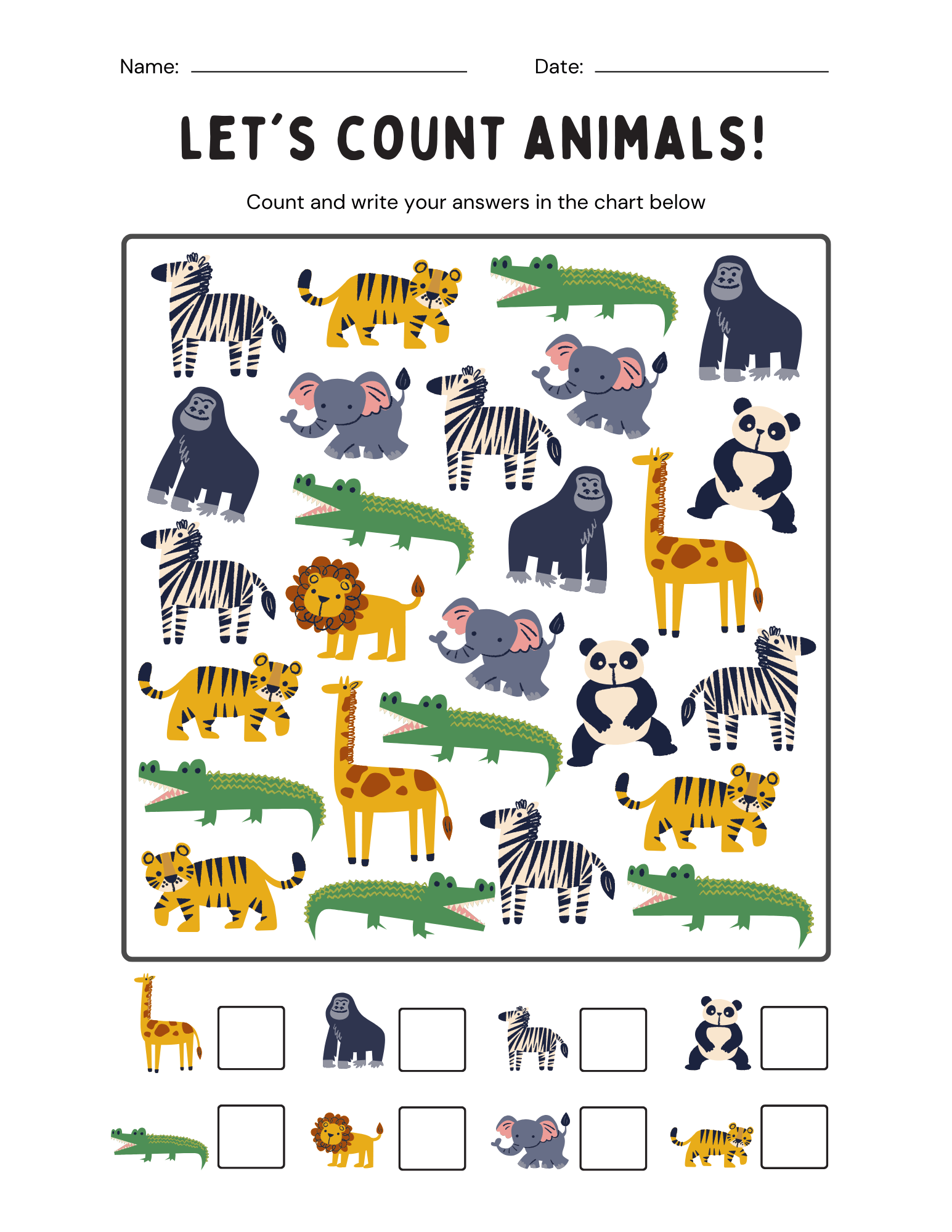 Free Preschool Counting Worksheets (Printable PDF) - YourPatron