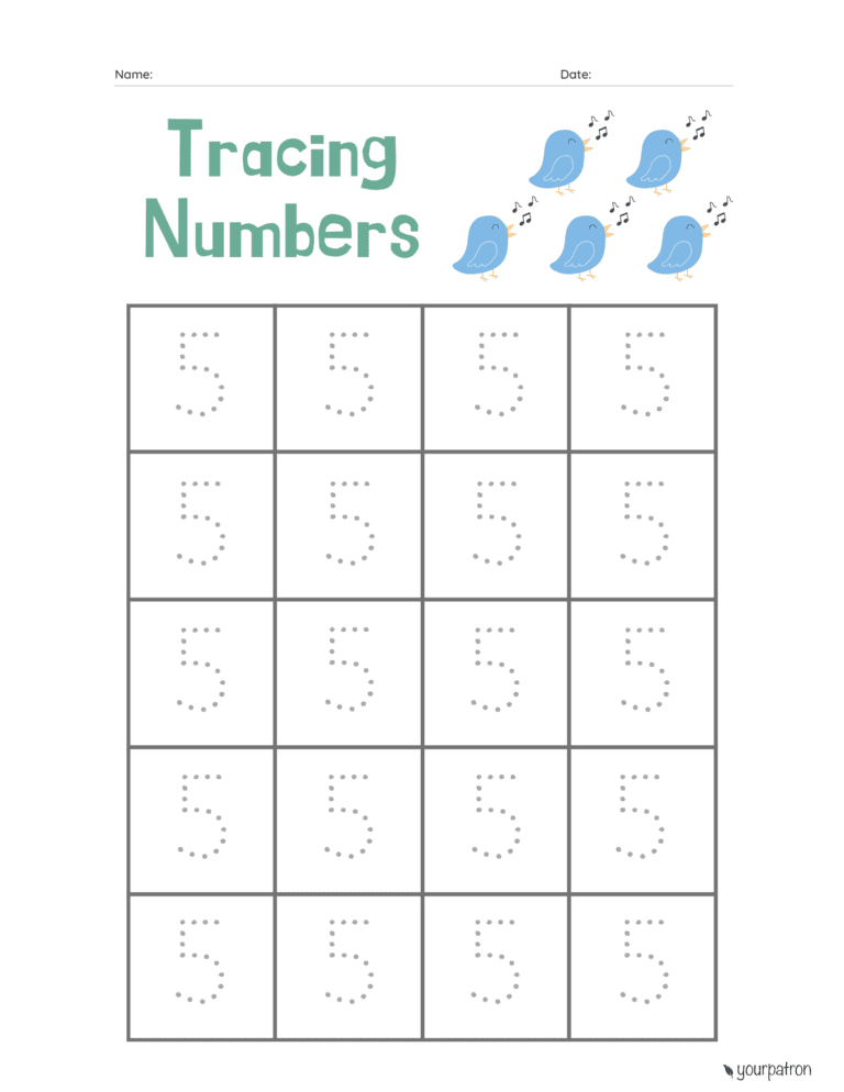 Free Preschool Tracing 1 To 10 Worksheets Pdf - YourPatron