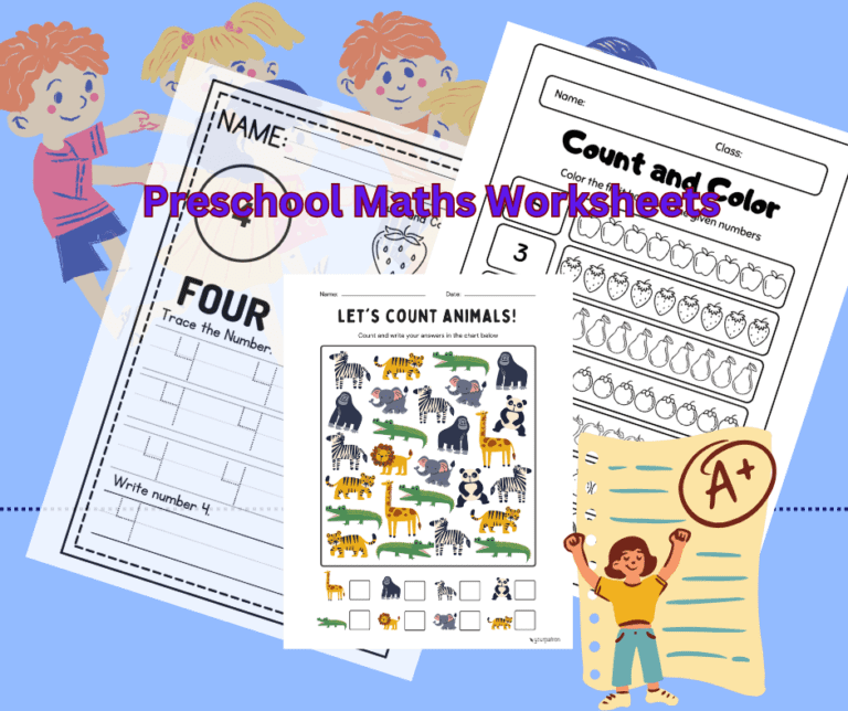 Free Preschool Math Worksheets PDF Printables - YourPatron