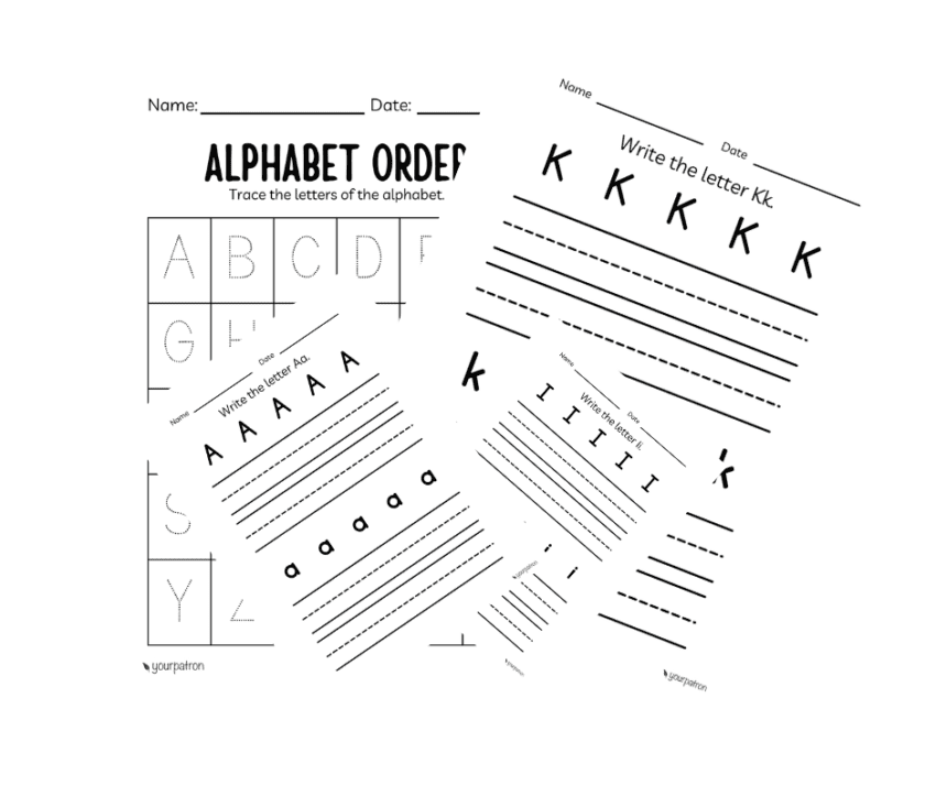 Free Preschool English Worksheets Printables | YourPatron