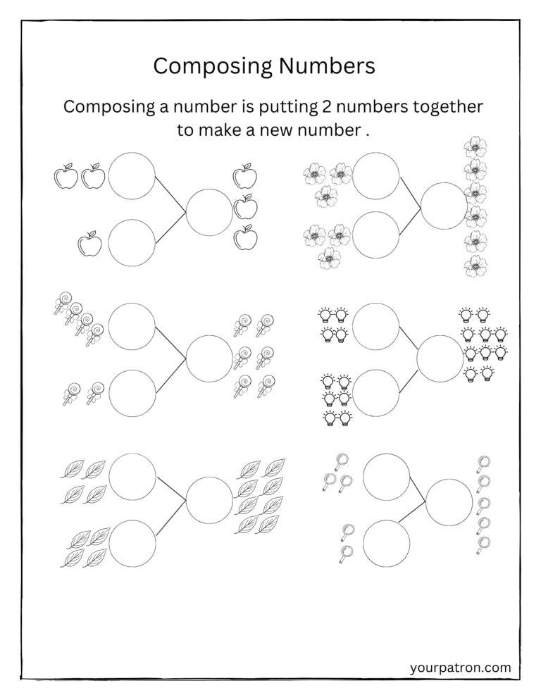 Free Composing Numbers Worksheets Grade 1 Pdf - YourPatron