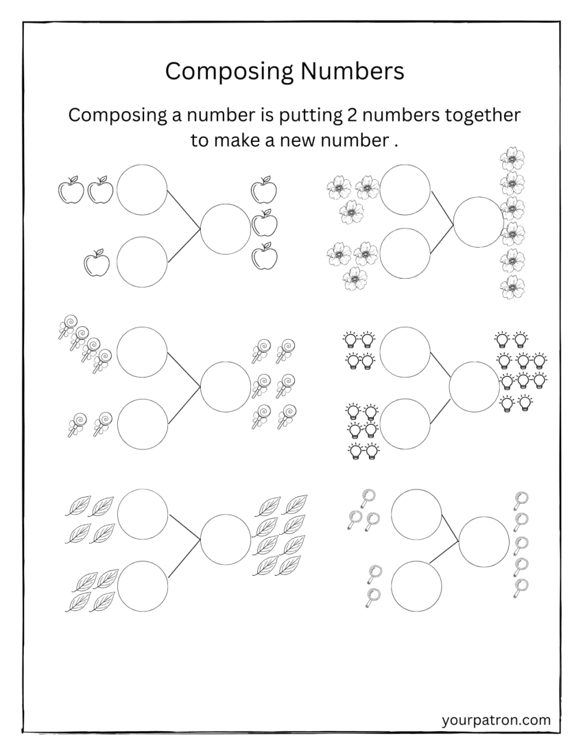 Free Composing Numbers Worksheets Grade 1 Pdf - YourPatron