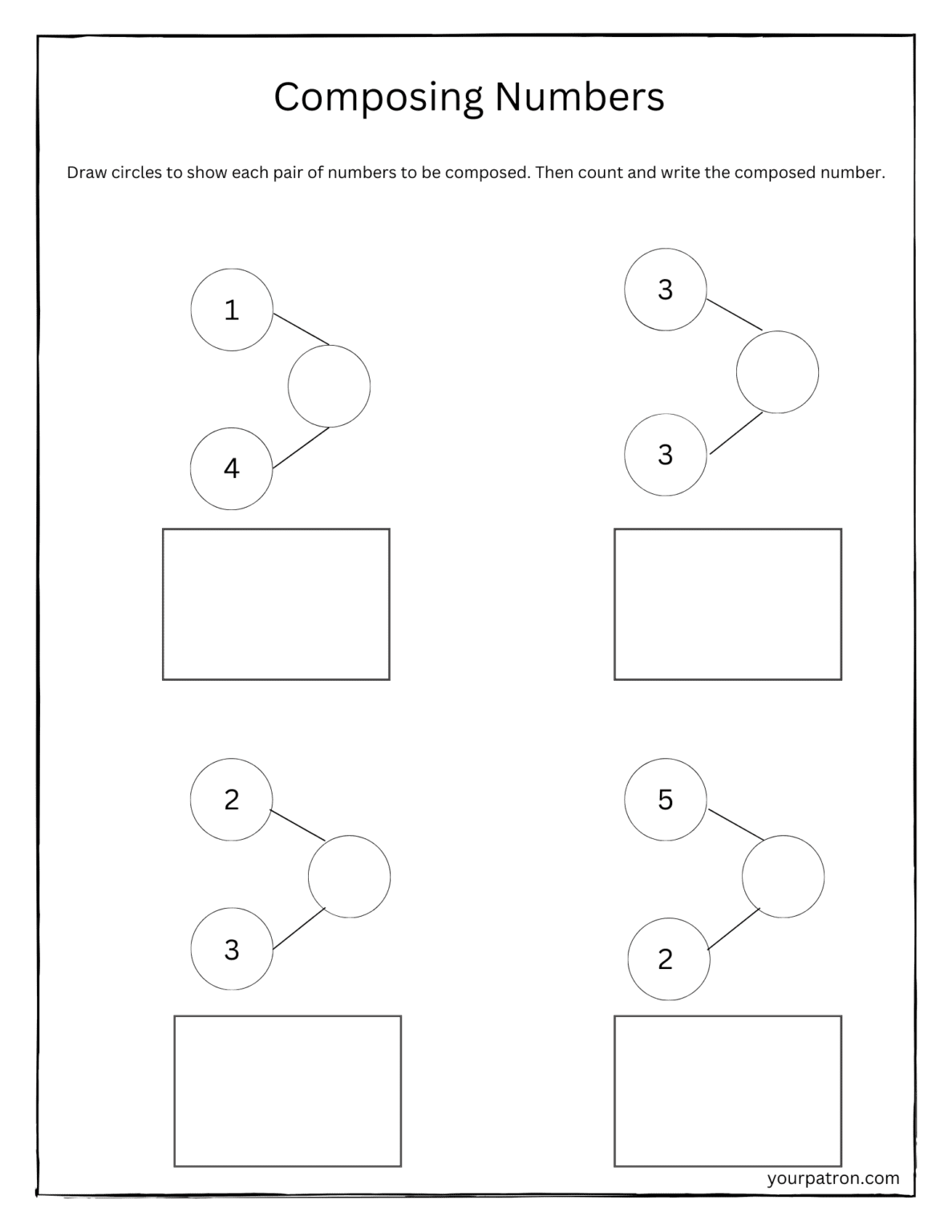 Free Composing Numbers Worksheets Grade 1 Pdf - YourPatron