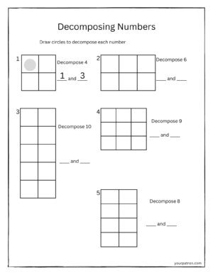 Free Decomposing Numbers Worksheets Pdf For Grade 1 - YourPatron