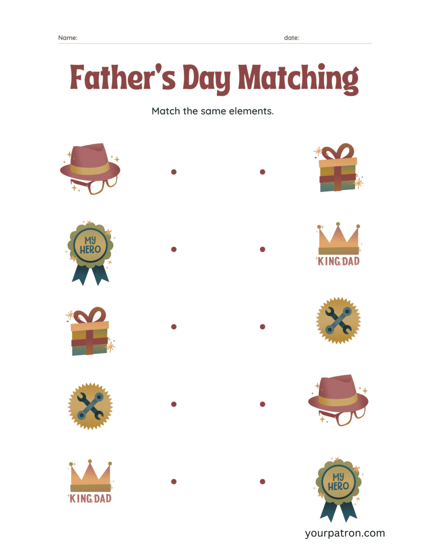 7 Educational & Engaging Fathers Day Worksheets Free Download - YourPatron