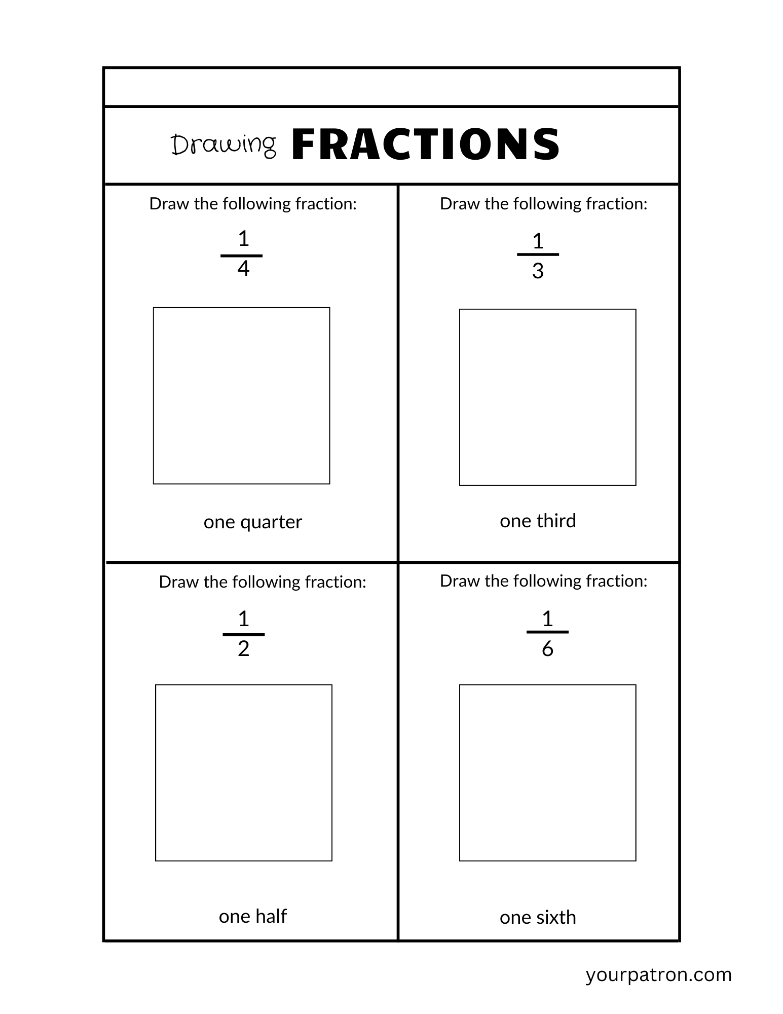 Download Free Worksheets On Fractions Grade 2 - YourPatron