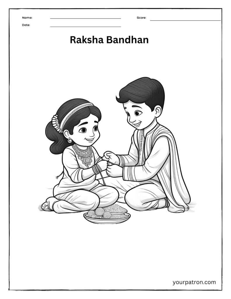 Download Free 7 Raksha Bandhan Printable Worksheets For Kids - YourPatron