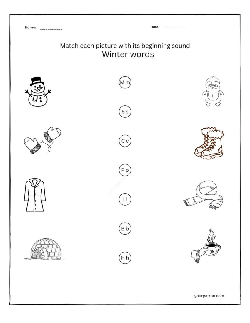 Beginning Sound Worksheets For Kindergarten (Free Printable PDF ...