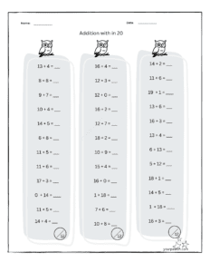 Grade 1 Addition Worksheets (Printable & Easy To Use)