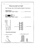 Free Length Practice Worksheets For Grade 1: Building Measurement ...