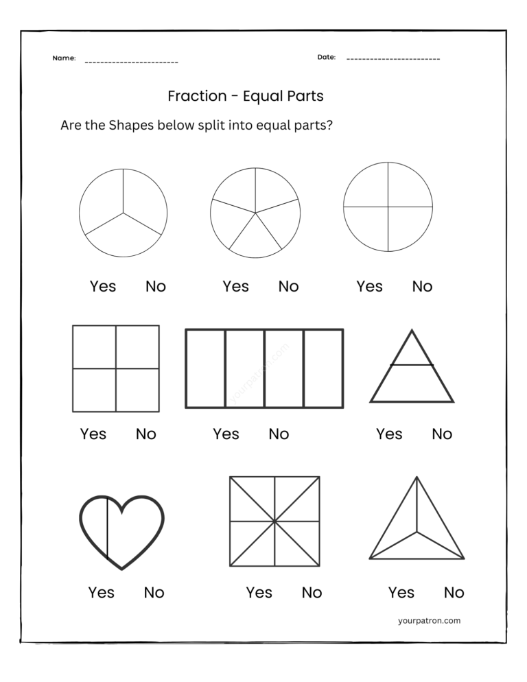 Download Free Worksheets On Fractions Grade 2 - YourPatron